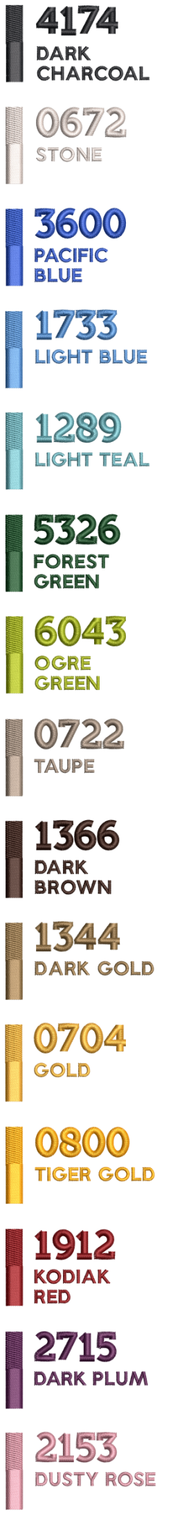 Embroidery Colours - Gerber's