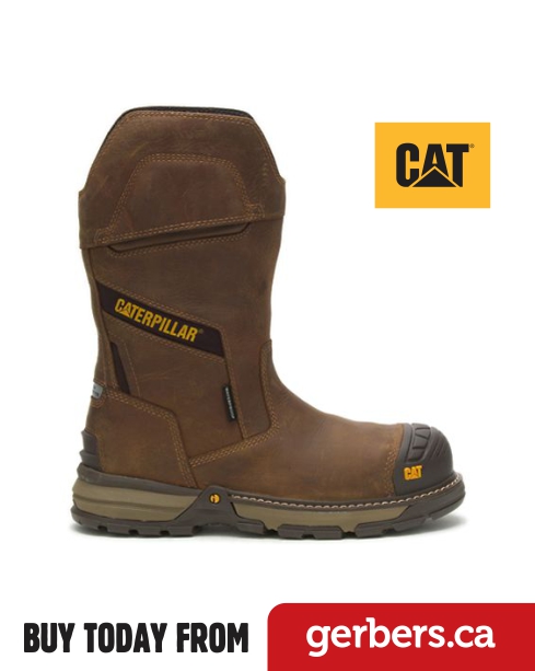 Cat Excavator Slip-On Safety Boots | Gerber's