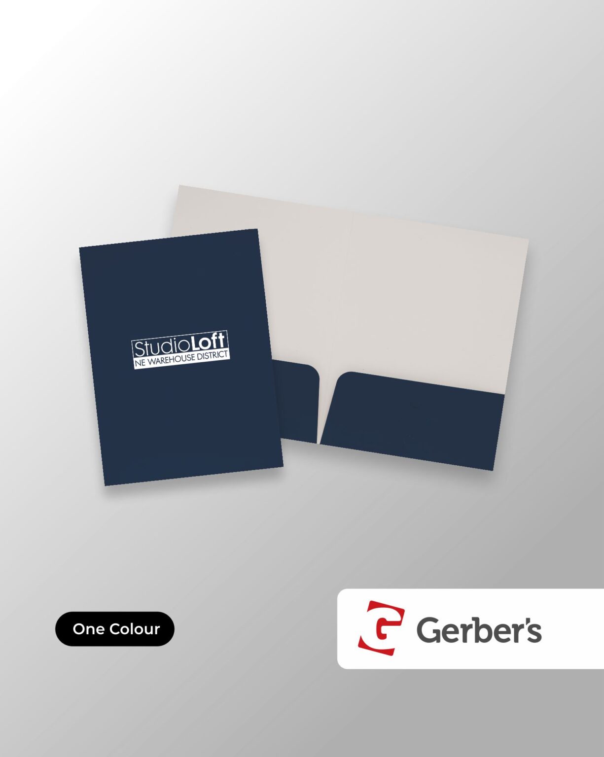 GoodValue One Colour Presentation Folder | Gerber's