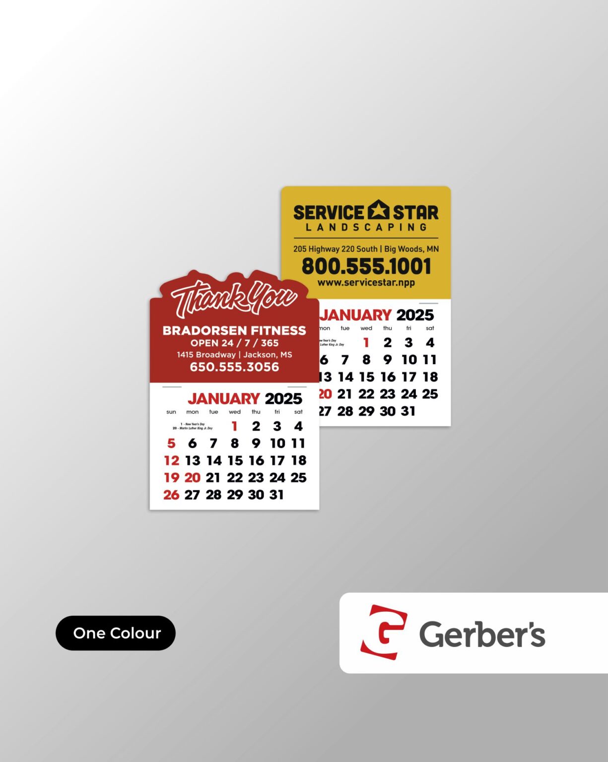 Triumph One-Colour Small Stick Up Calendars - Gerber's