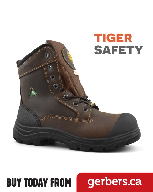 Tiger Safety Brown 8″ Safety Boots | Gerber's